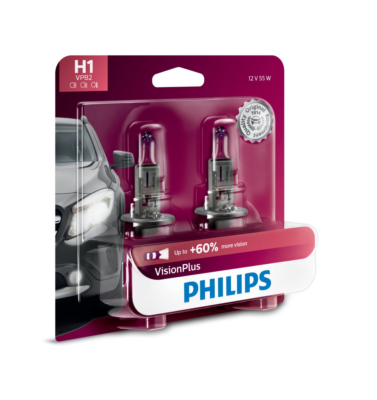 VisionPlus upgrade headlight bulb 12258VPB2 | Philips