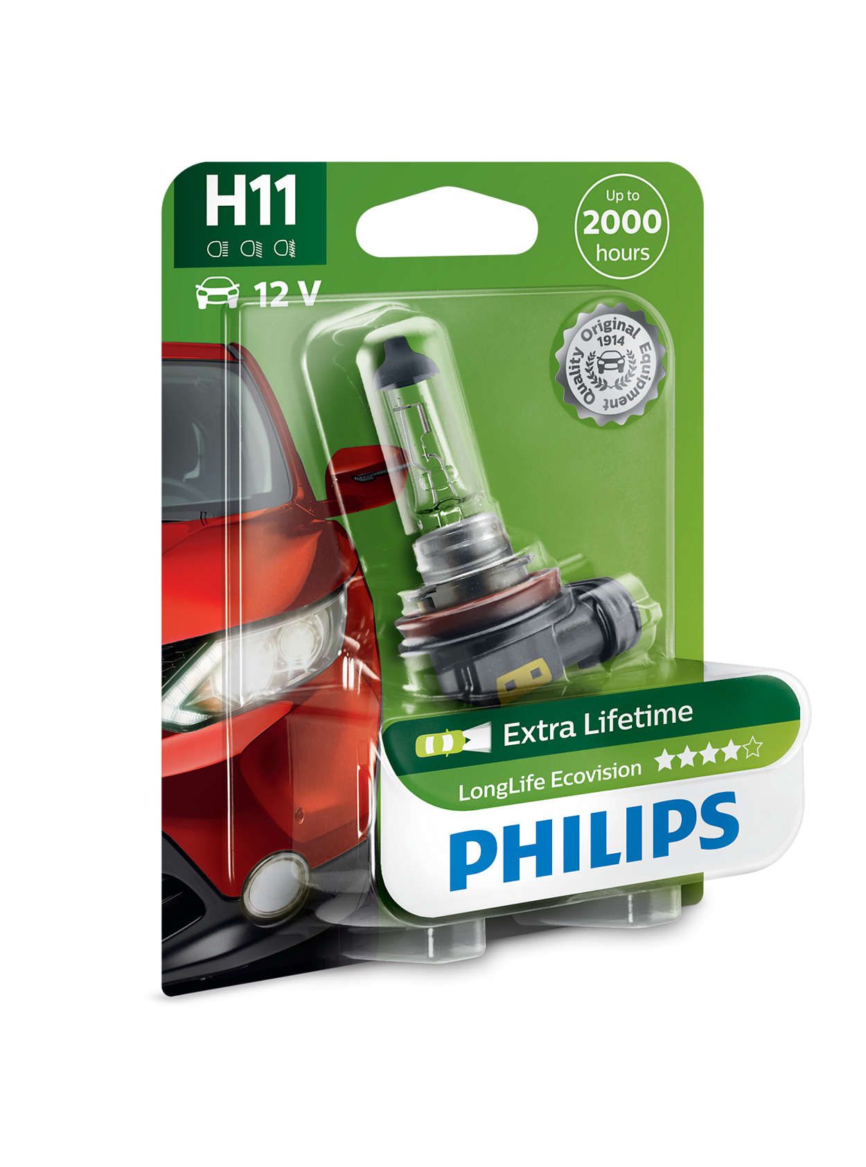 LongLife EcoVision Fahrzeugscheinwerferlampe 12362LLECOB1 | Philips