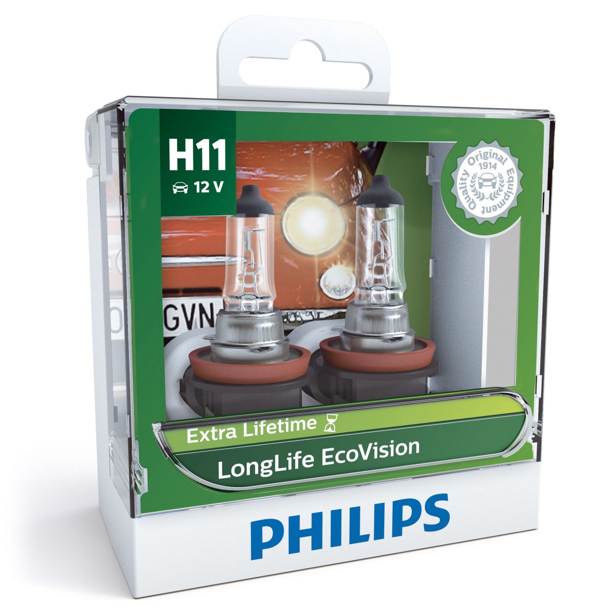 LongLife EcoVision Headlight bulb 12362LLECOS2 | Philips