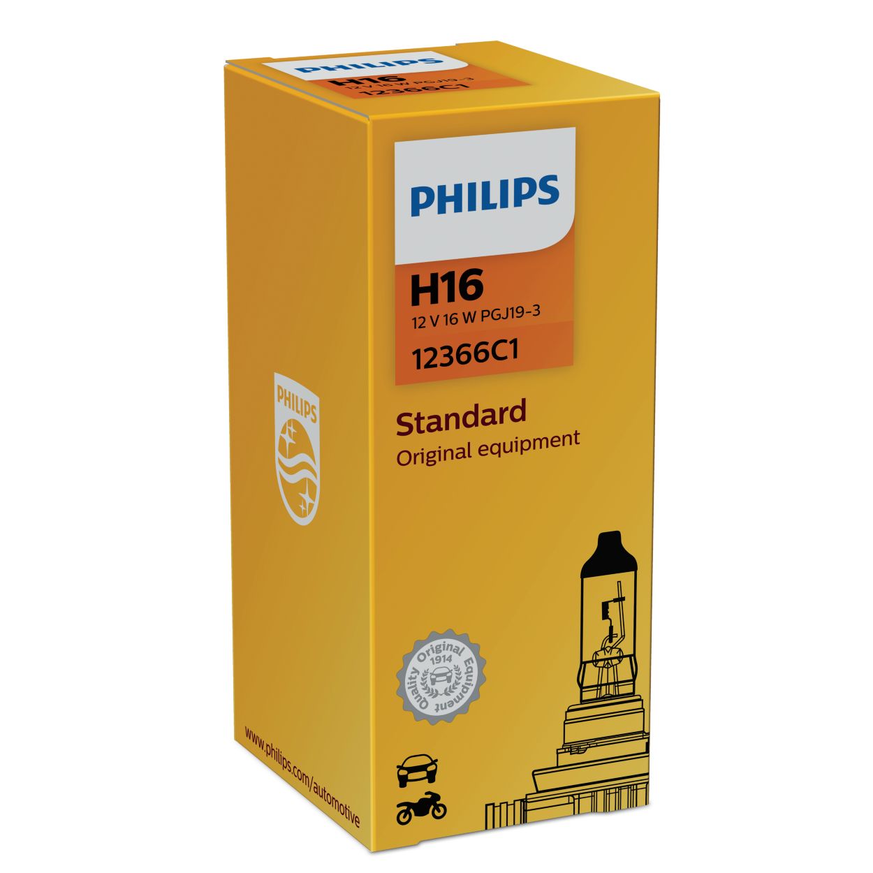 Standard car headlight bulb 12366C1 | Philips