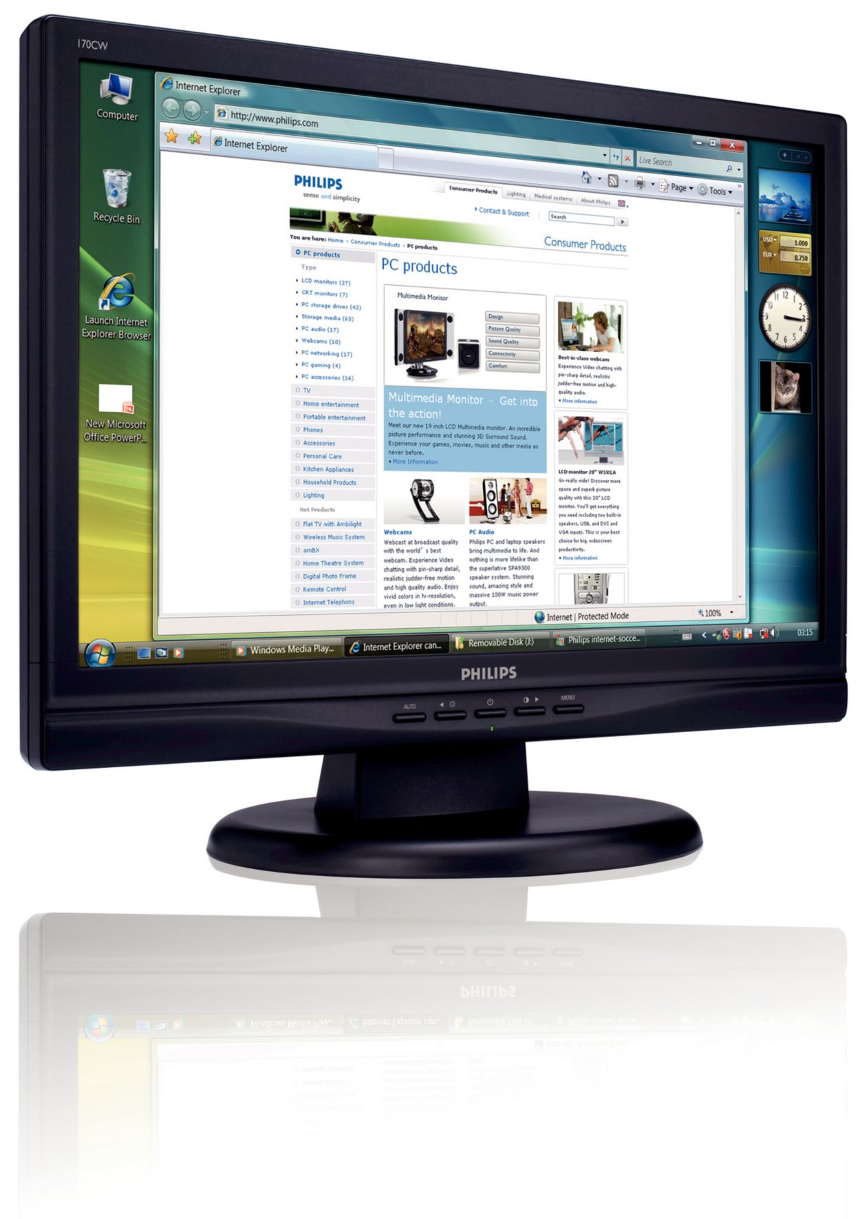 LCD widescreen monitor 170CW8FB/00 | Philips