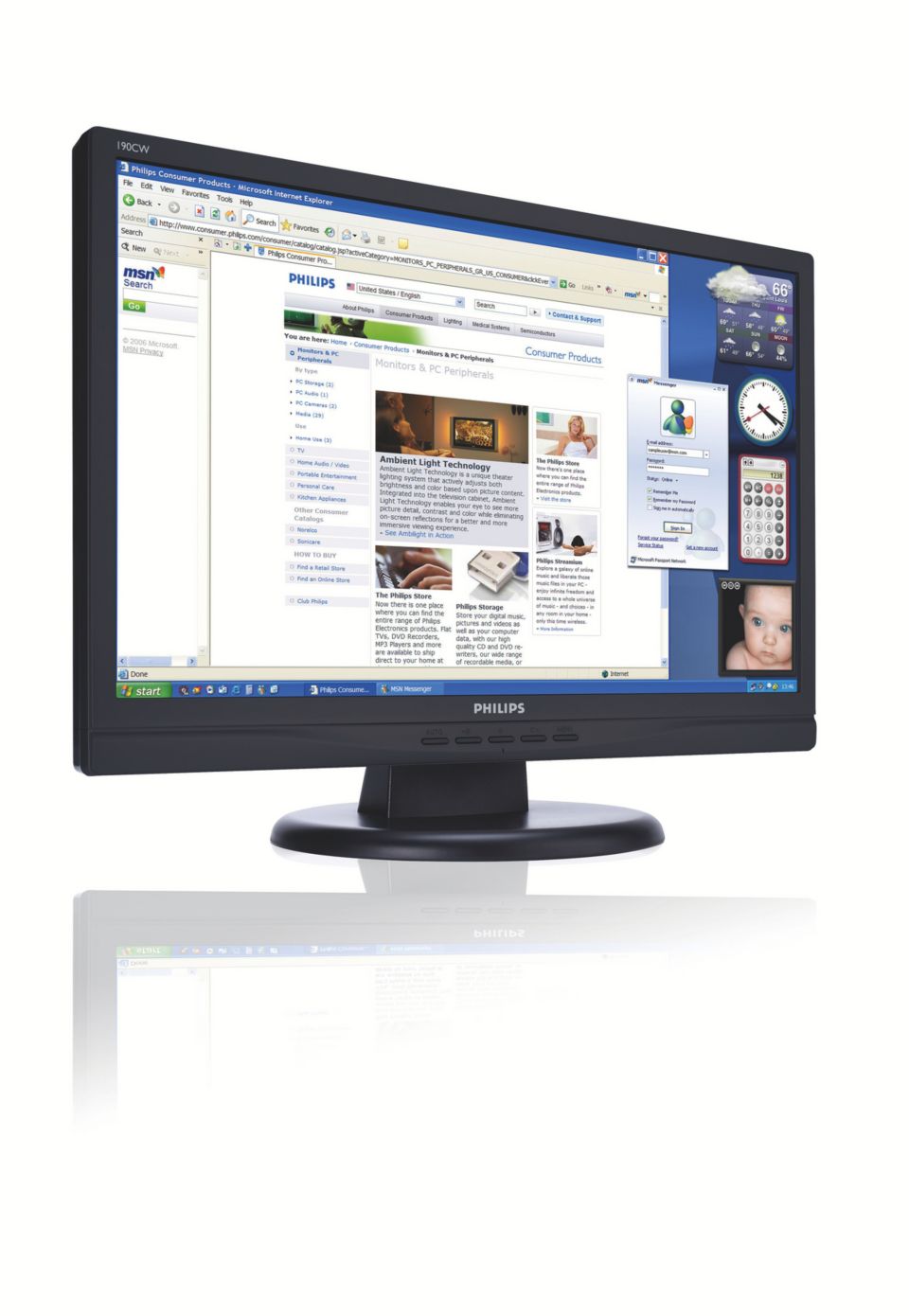 LCD widescreen monitor 190CW7CB/69 | Philips