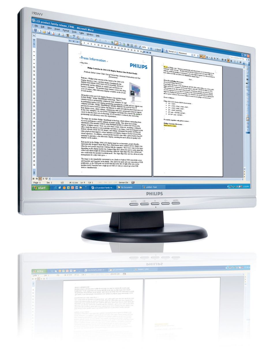 LCD widescreen monitor 190WV7CS/05 | Philips