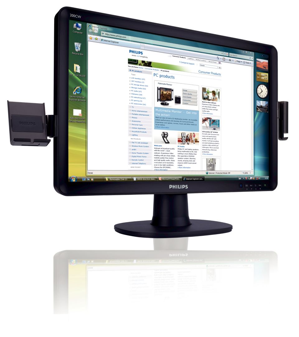 Monitor panorâmico LCD 200CW8FB/00 | Philips