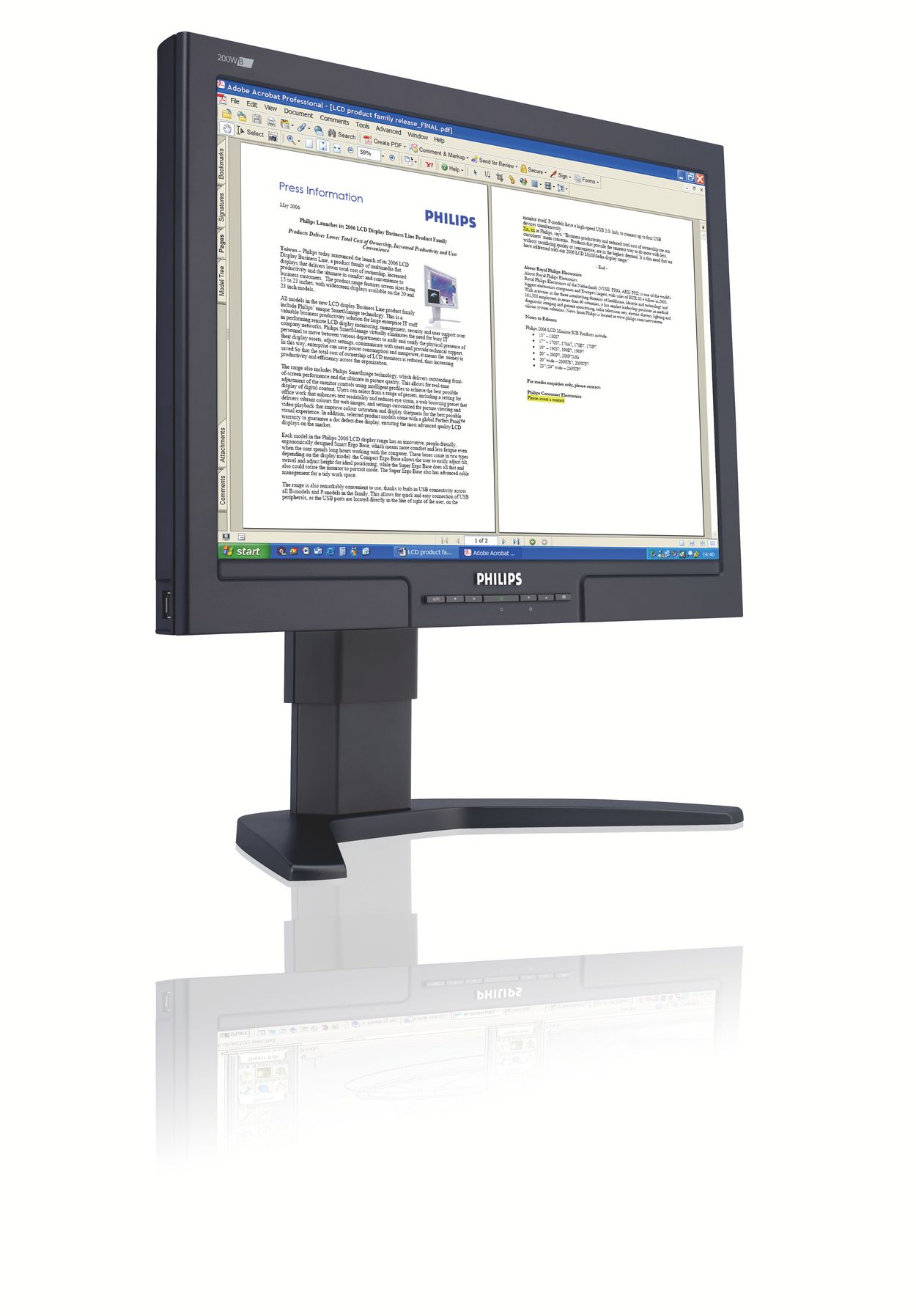 LCD widescreen monitor 200WB7EB/27 | Philips