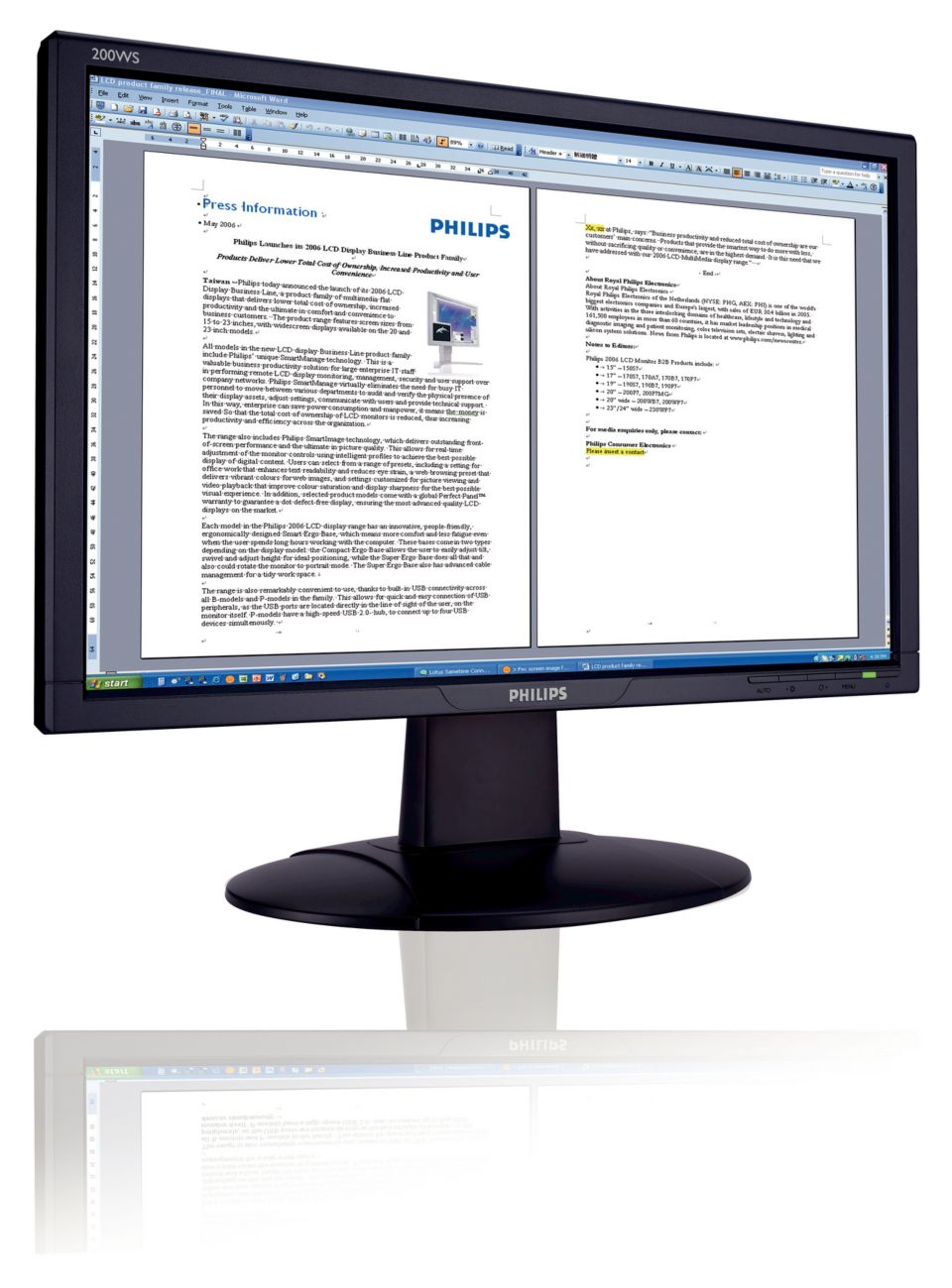 LCD widescreen monitor 200WS8FB/75 | Philips