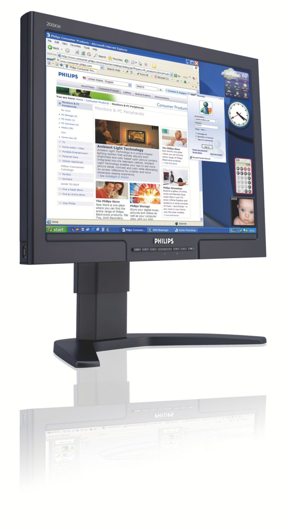 LCD widescreen monitor 200XW7EB/05 | Philips