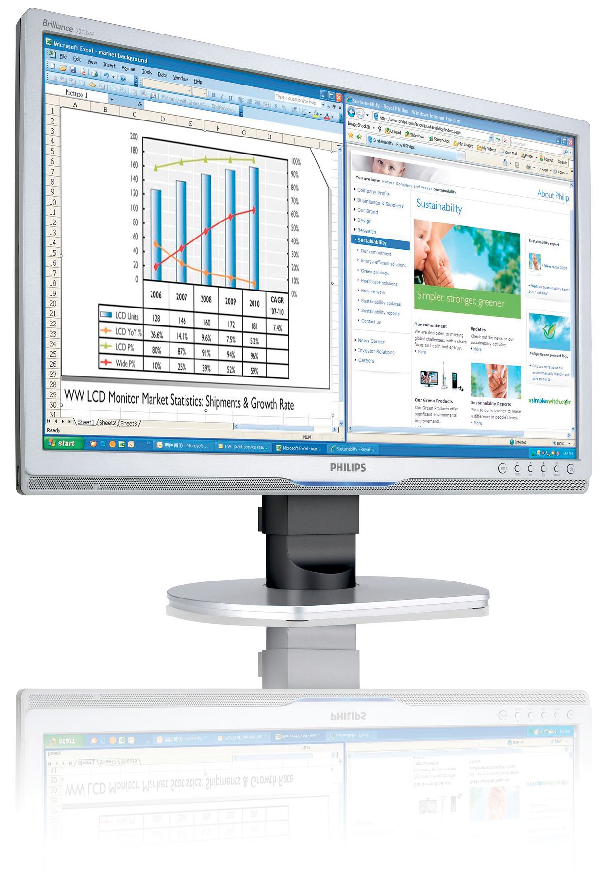 Monitor widescreen LCD 220BW9CS/00 | Philips