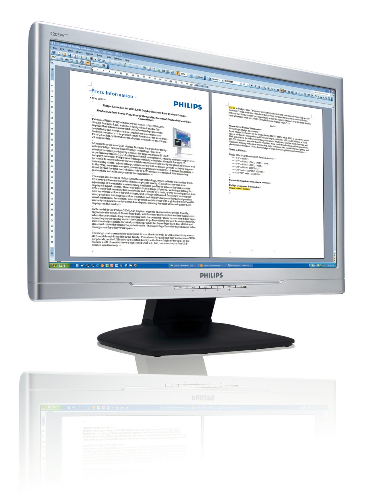 Moniteur LCD écran large 220SW8FS1/00 | Philips