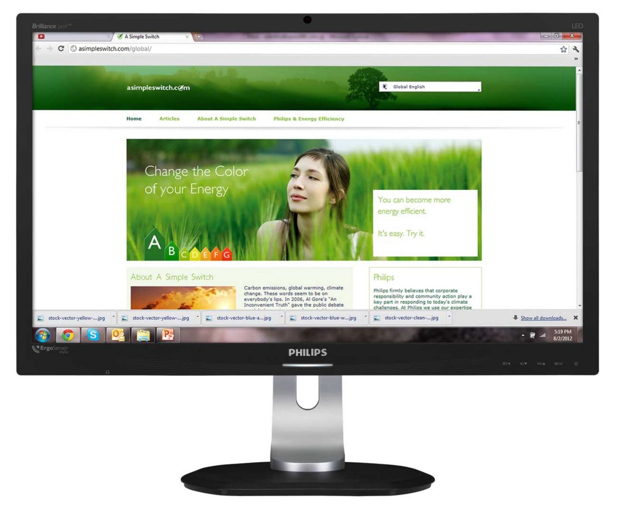 LCD monitor, LED backlight 241P4LRYEB/69 | Philips