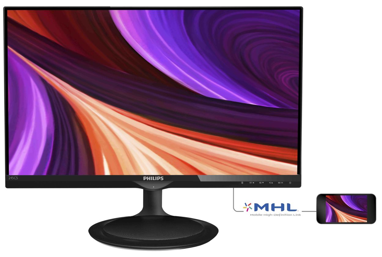 LED-backlit LCD monitor 245C5QHAB/69 | Philips