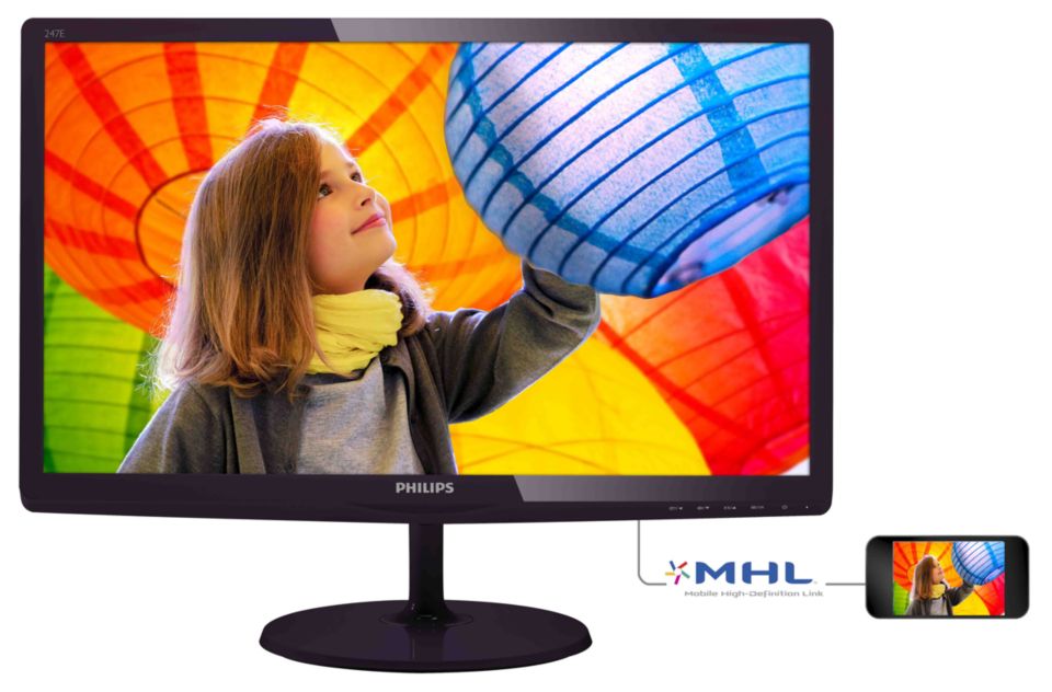 Moniteur LCD avec rétroéclairage LED 247E6QDAD/00 | Philips