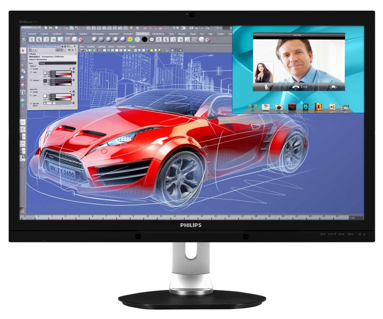 LCD-monitor met webcam en MultiView 272P4QPJKEB/00 | Philips
