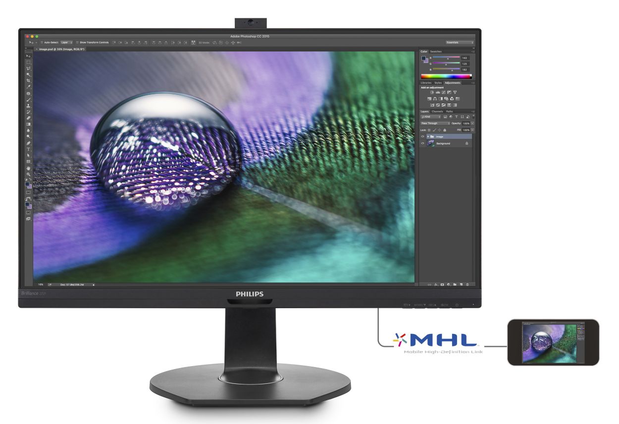 4K UHD LCD monitor with PowerSensor 272P7VPTKEB/01 | Philips