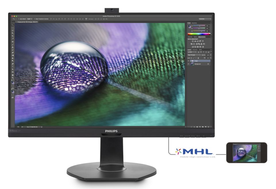 4K UHD LCD monitor with PowerSensor 272P7VPTKEB/69 | Philips