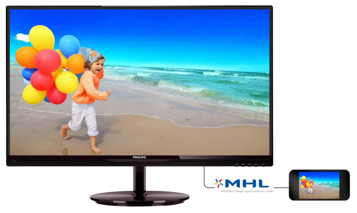 LCD monitor with SmartImage lite 274E5QHSB/01 | Philips