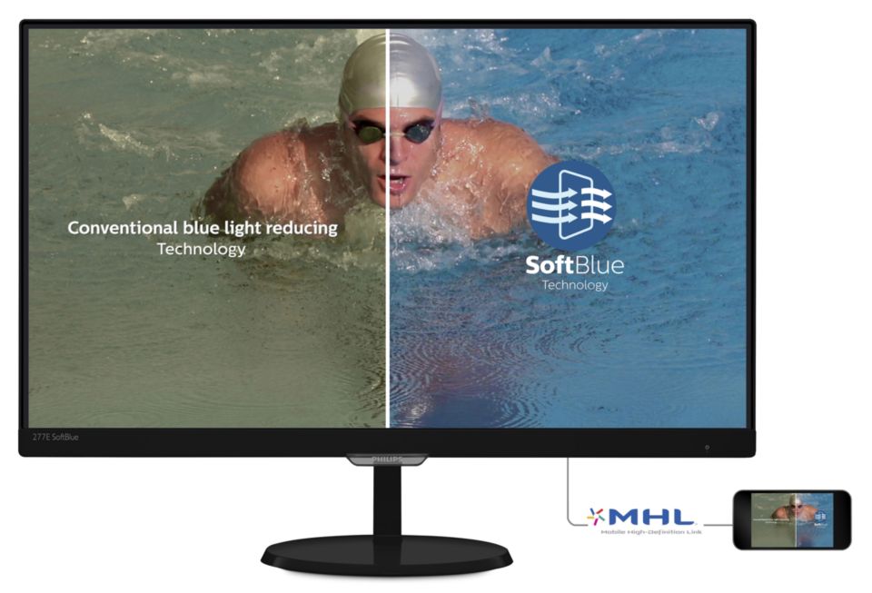 SoftBlue 기술이 적용된 LCD 모니터 277E7EDSB/61 | Philips