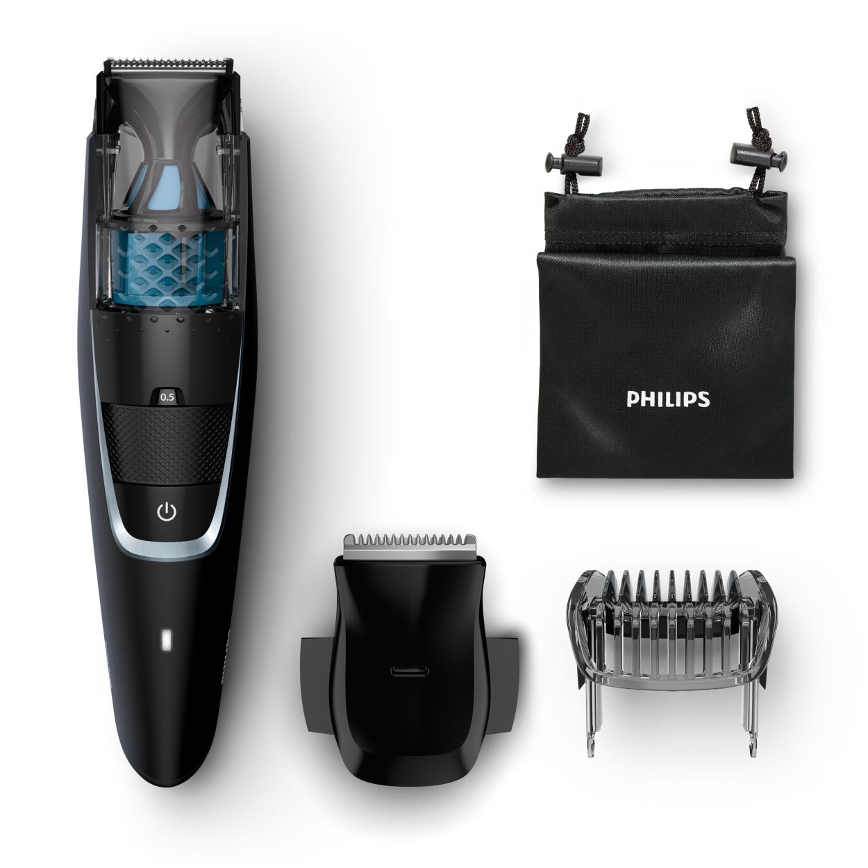 Beardtrimmer series 7000 Trymer z systemem zasysania ściętego zarostu ...