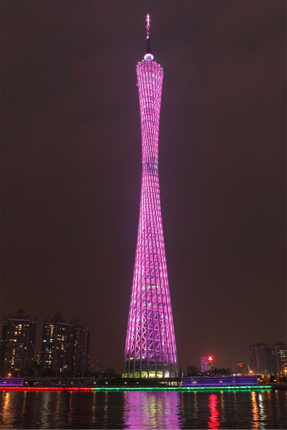 Guangzhou's Canton tower at night
