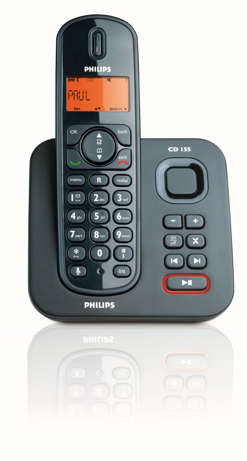 Perfect sound Draadloze telefoon met antwoordapparaat CD1551B/22 | Philips