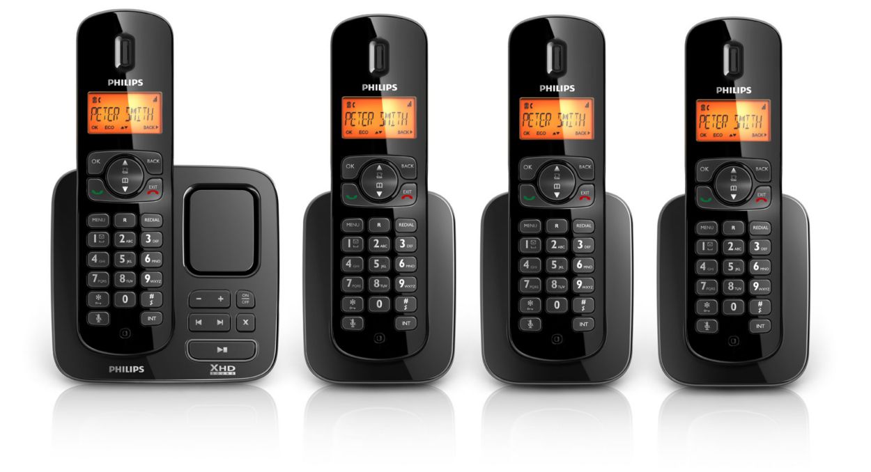 Perfect sound Draadloze telefoon met antwoordapparaat CD1754B/22 | Philips