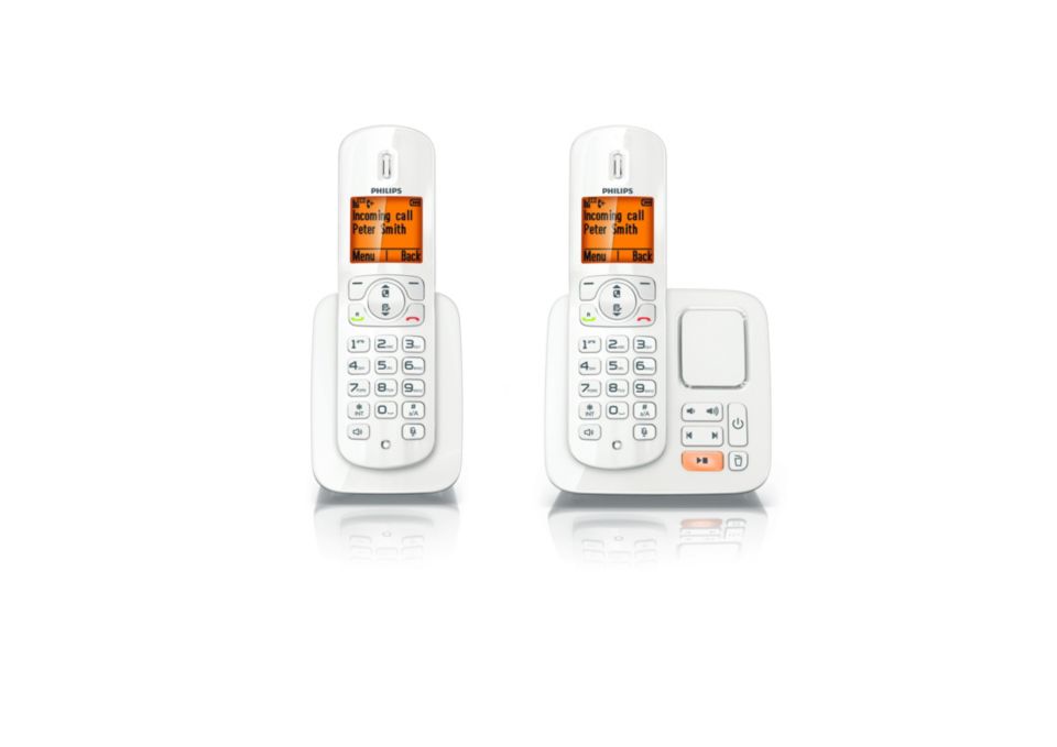 Perfect sound Cordless phone with answering machine CD2852W/GB | Philips