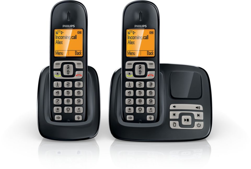 BeNear Cordless phone with answering machine CD2952B/DE | Philips
