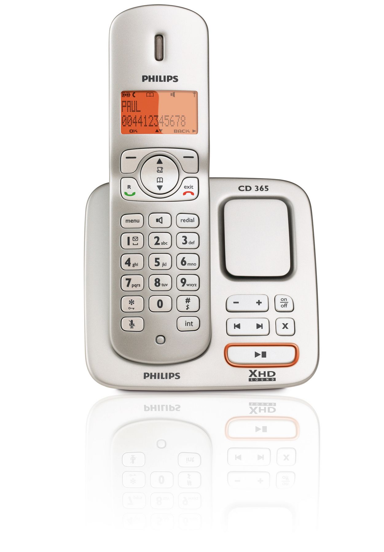 Perfect sound Cordless phone with answering machine CD3651S/90 | Philips