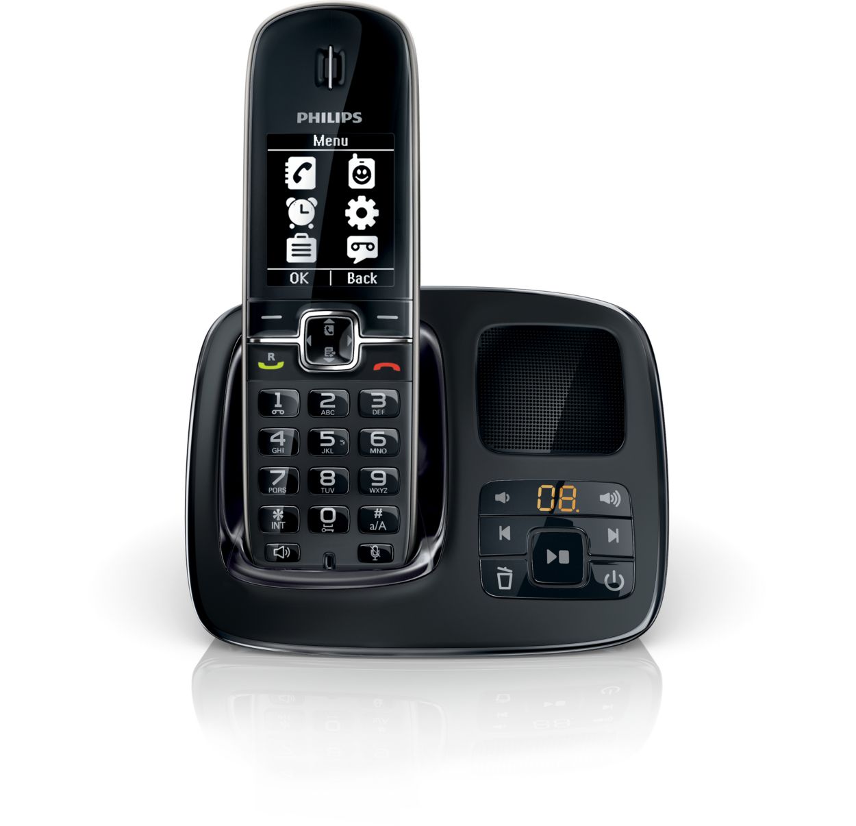 BeNear Schnurloses Telefon mit Anrufbeantworter CD4951B/23 | Philips