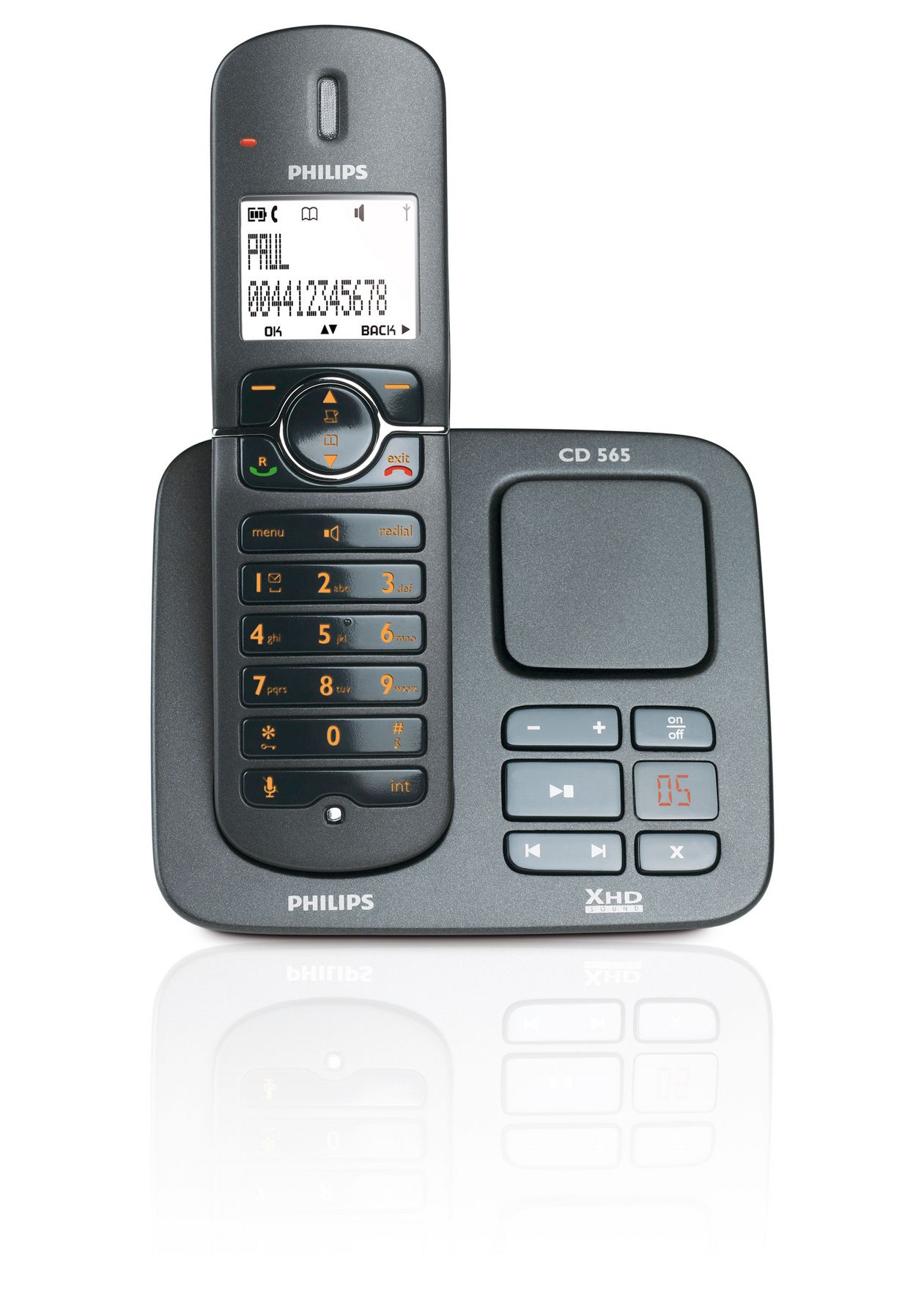 Perfect sound Cordless phone with answering machine CD5651B/05 | Philips