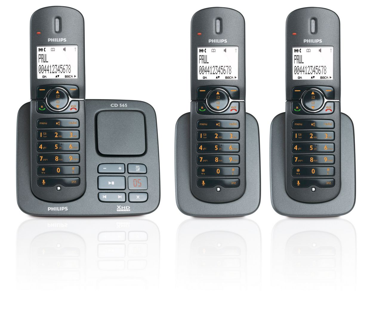 Perfect sound Cordless phone with answering machine CD5653B/05 | Philips