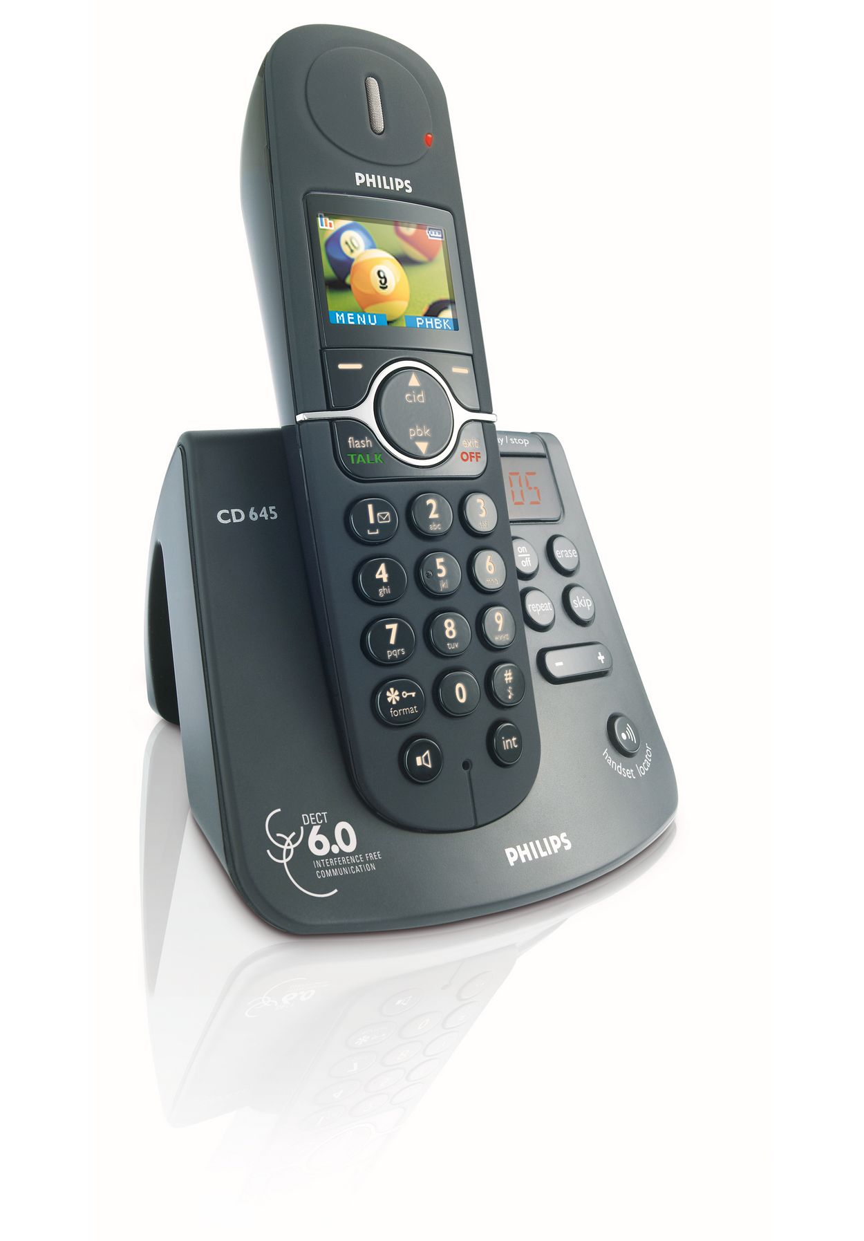 Cordless phone answer machine CD6451B/17 | Philips