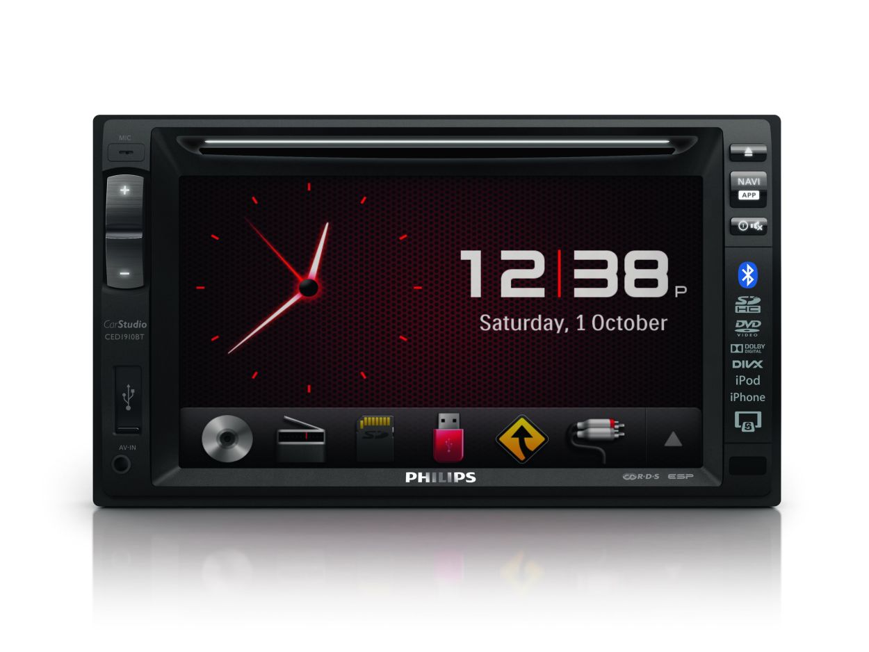 Car audio video system CED1910BT/98 | Philips