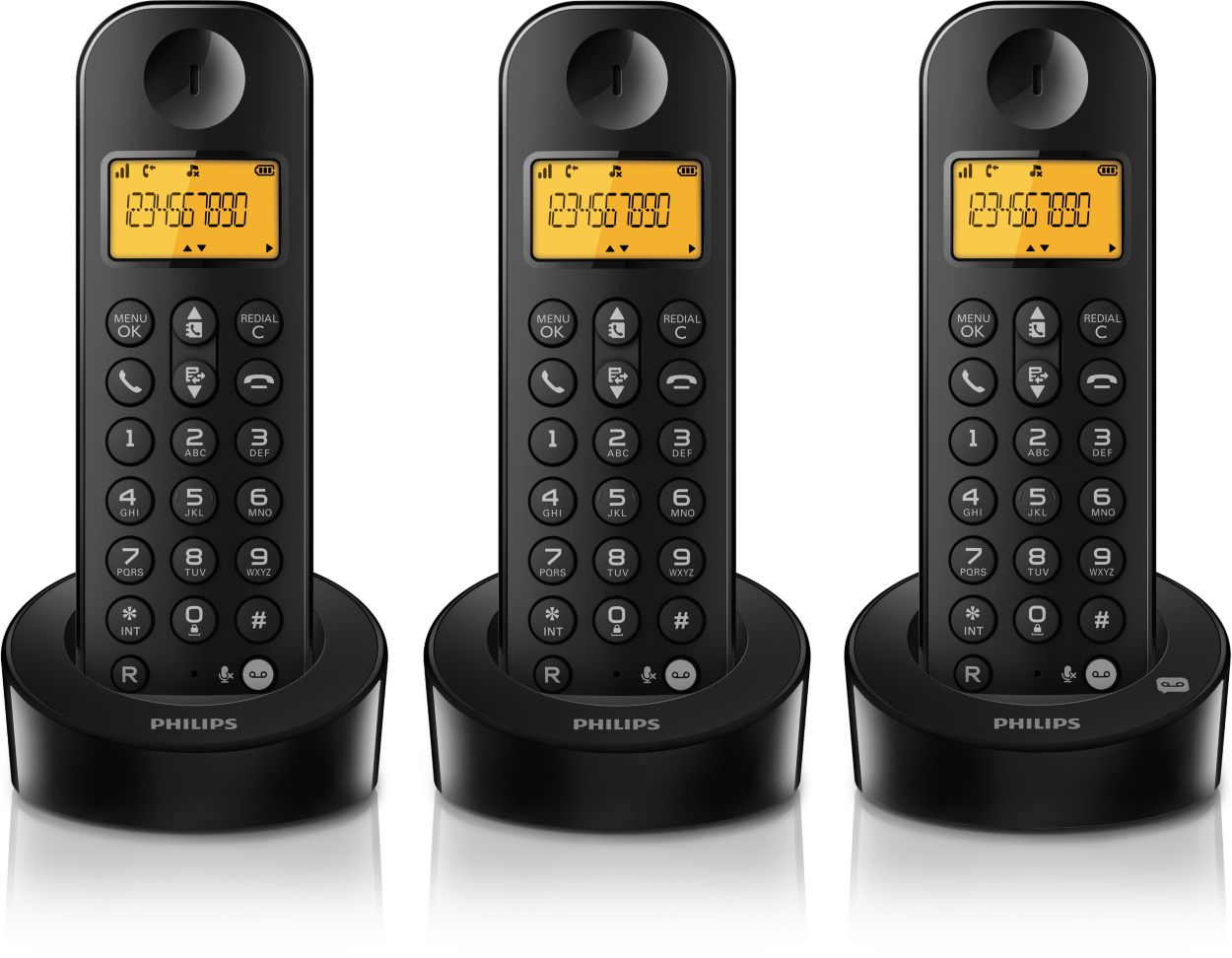 Téléphone fixe sans fil avec répondeur D1253B/FR | Philips