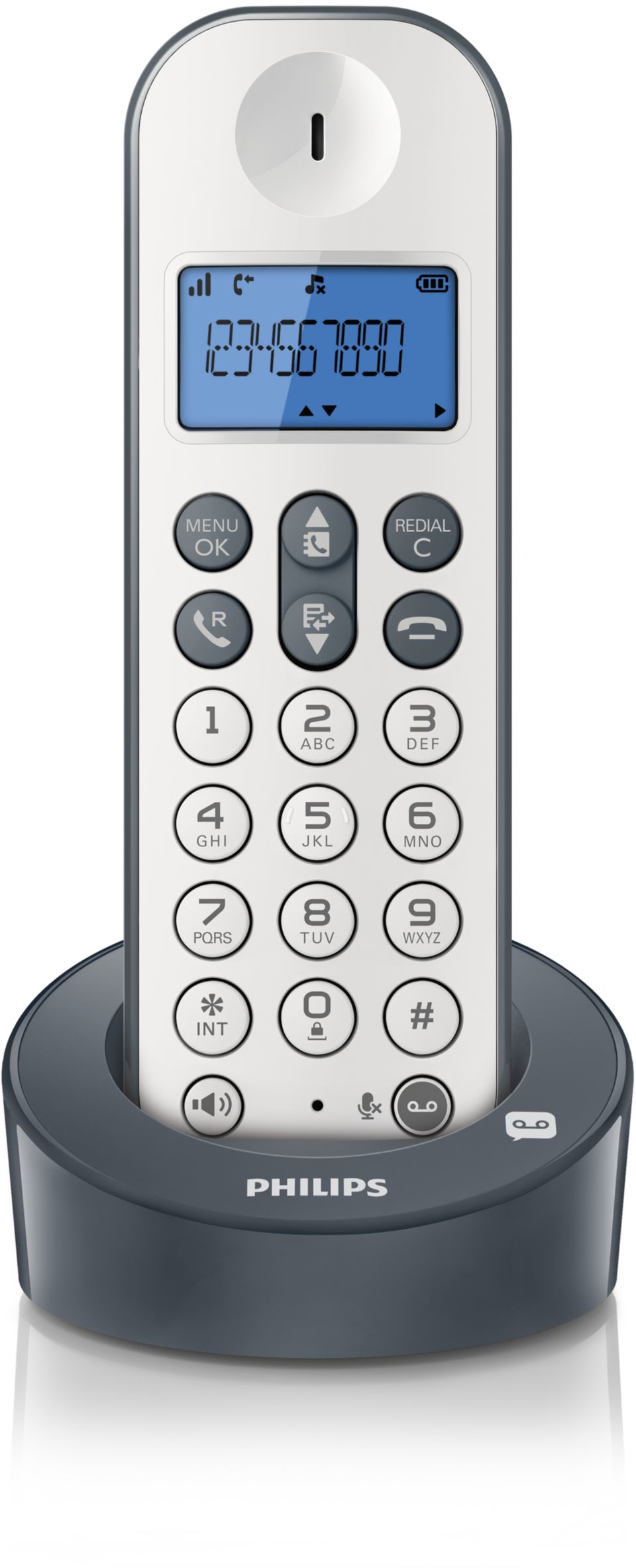 Schnurlostelefon mit Anrufbeantworter D1261WG/38 | Philips