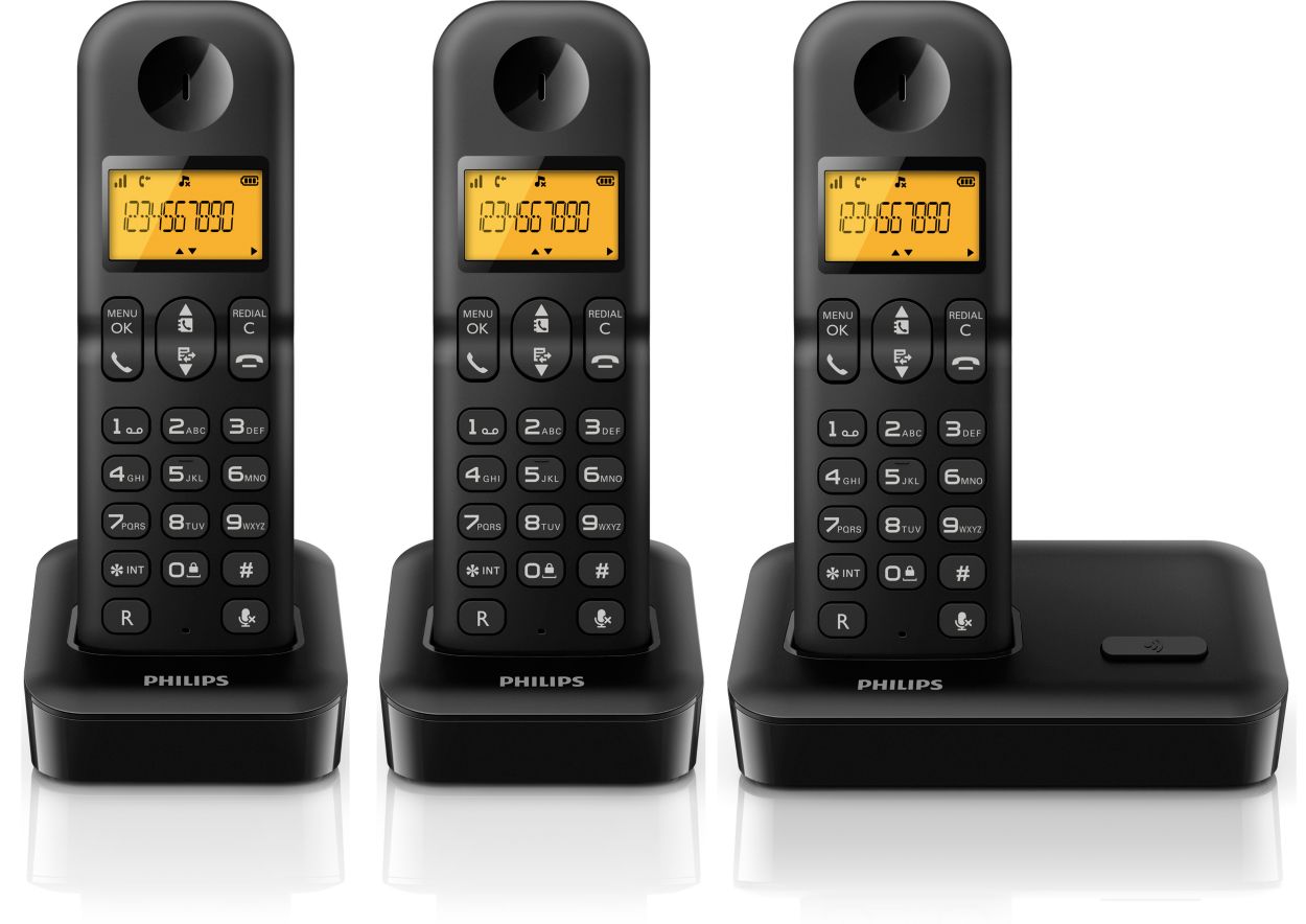 Téléphone sans fil D1503B/FR | Philips