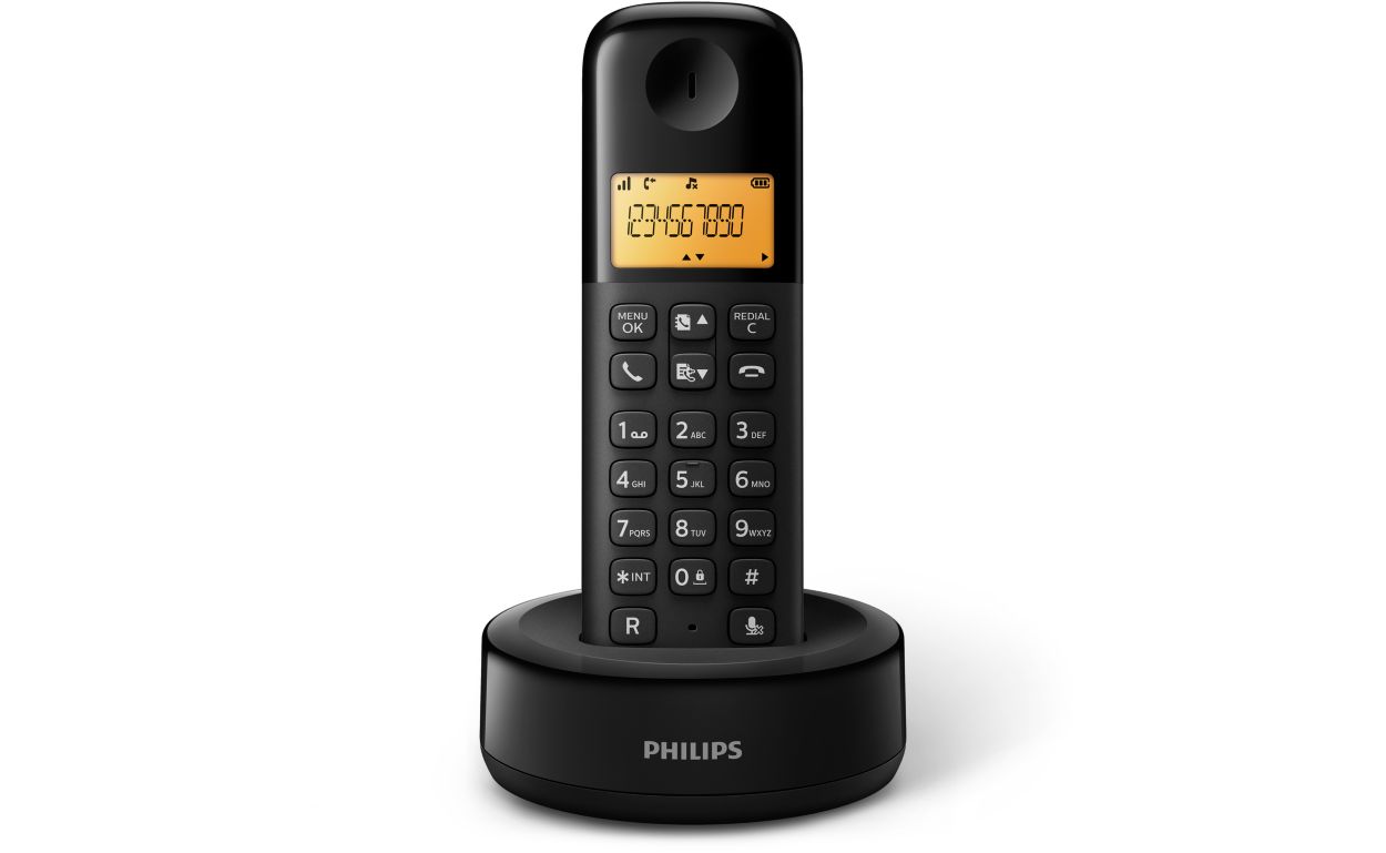 Telepon nirkabel D1601B/90 | Philips