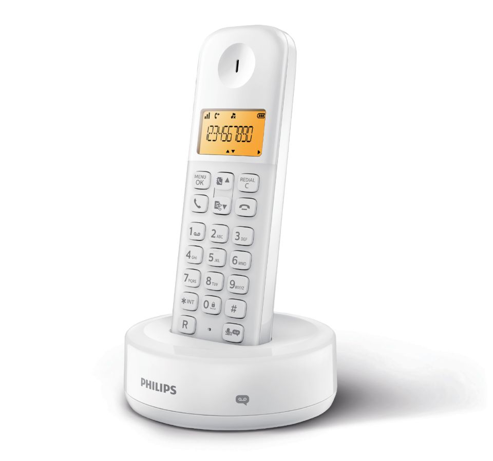 Téléphone fixe sans fil D1651W/01 | Philips