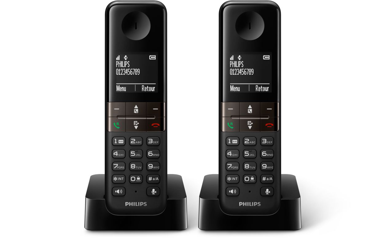 Téléphone fixe sans fil D4502B/FR | Philips