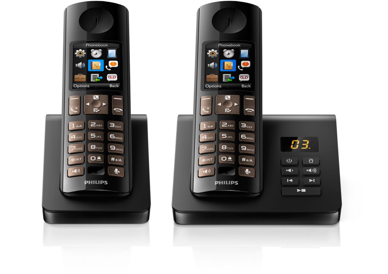 Draadloze telefoon met antwoordapparaat D7052B/22 | Philips