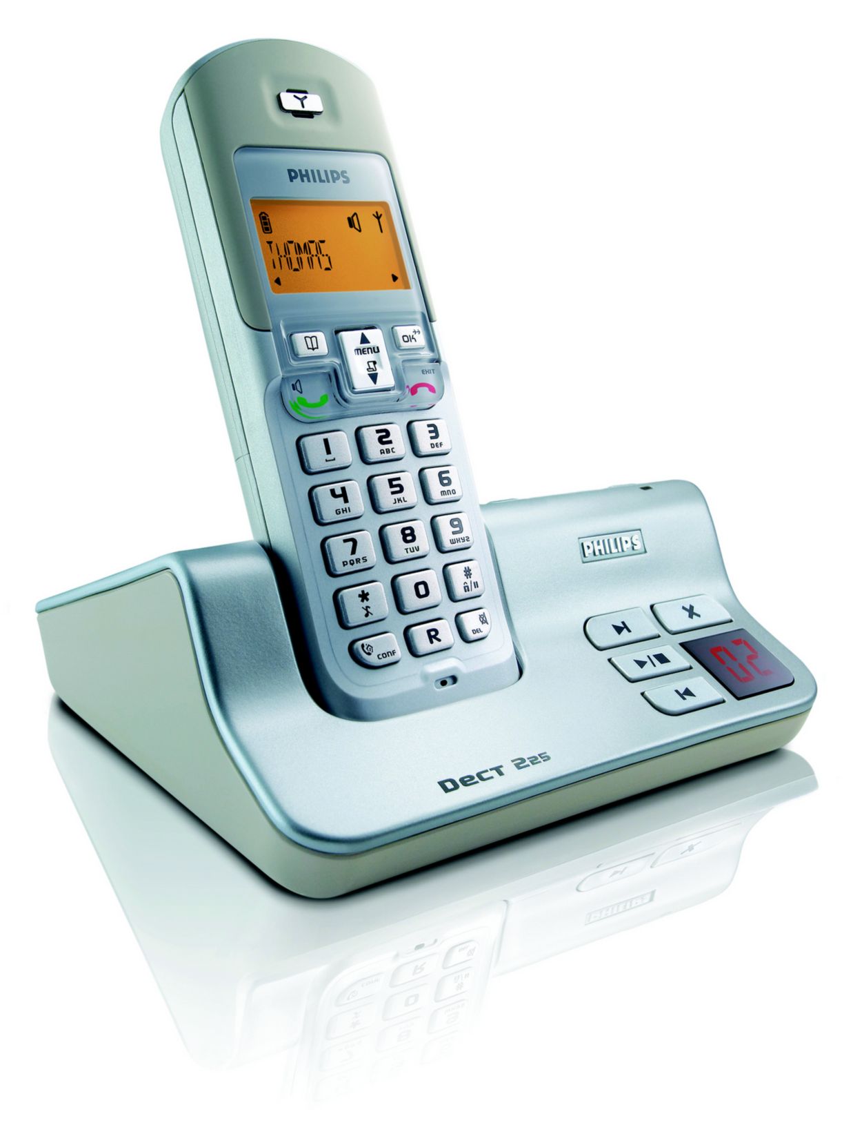Cordless phone answer machine DECT2251S/29 | Philips