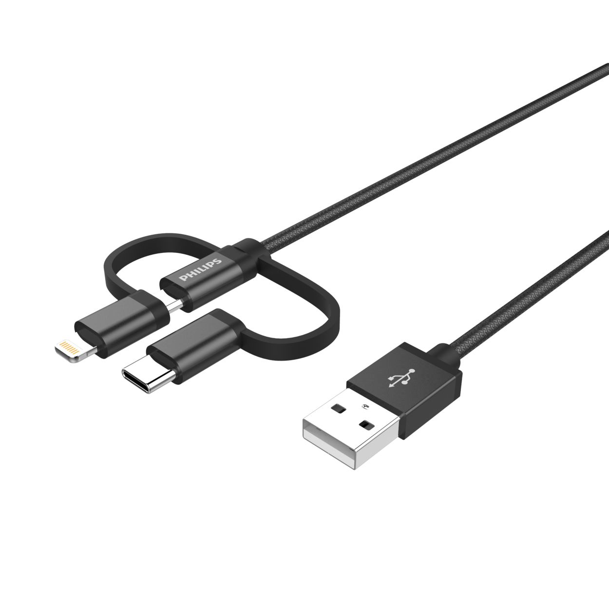 3-in-1 cable: Lghtning, USB-C, Micro USB DLC4540VB/11 | Philips