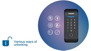 Smart rim lock DDL151Z00BB/97 | Philips