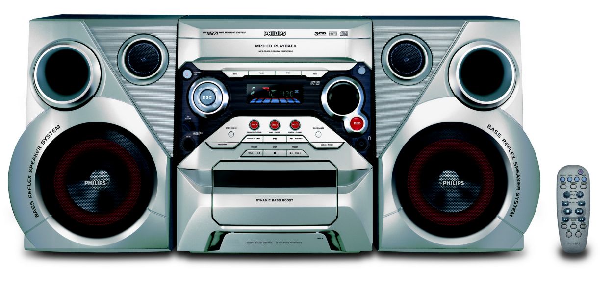 Mini Hi-Fi System c/MP3 FWM371/BK | Philips