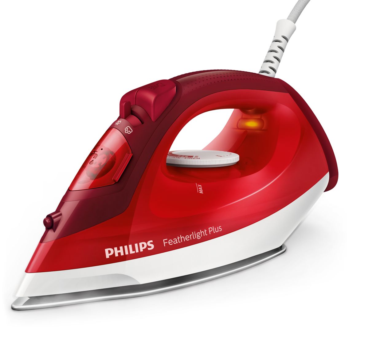 Featherlight Plus Steam iron with non-stick soleplate GC1424/45 | Philips