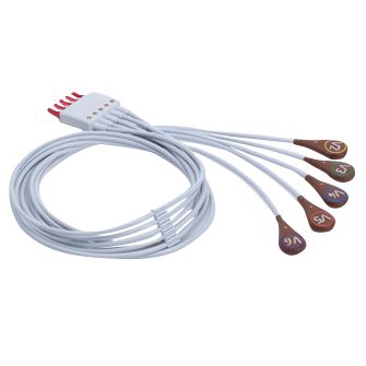 Philips - 5 lead Shielded Chest Snap (AAMI) Lead Set - Philips