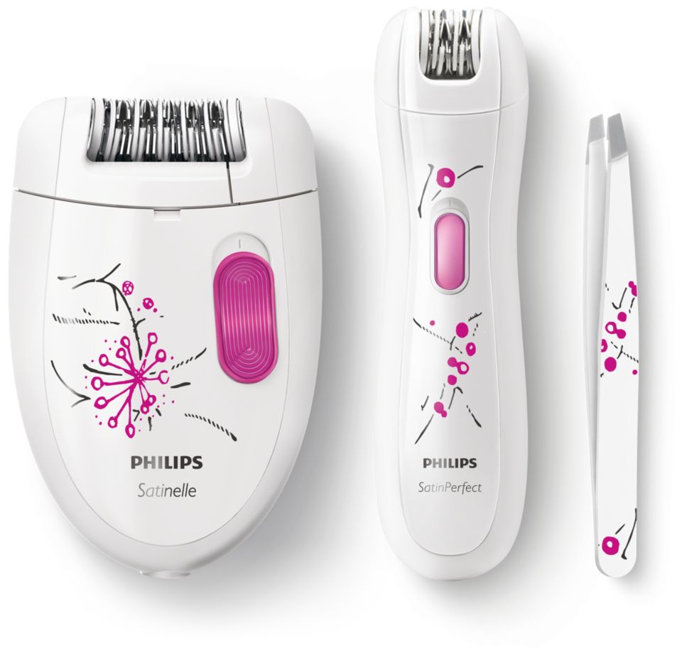 Satinelle Essential Depilator, minidepilator, pęseta HP6550/01 | Philips