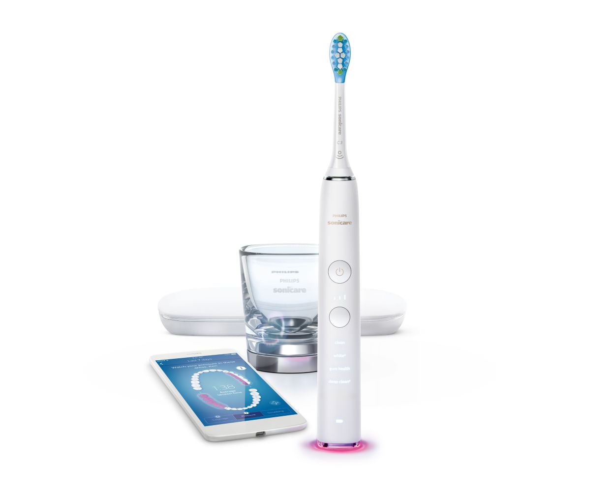 DiamondClean Smart Sonic electric toothbrush with app HX9903/09 | Sonicare