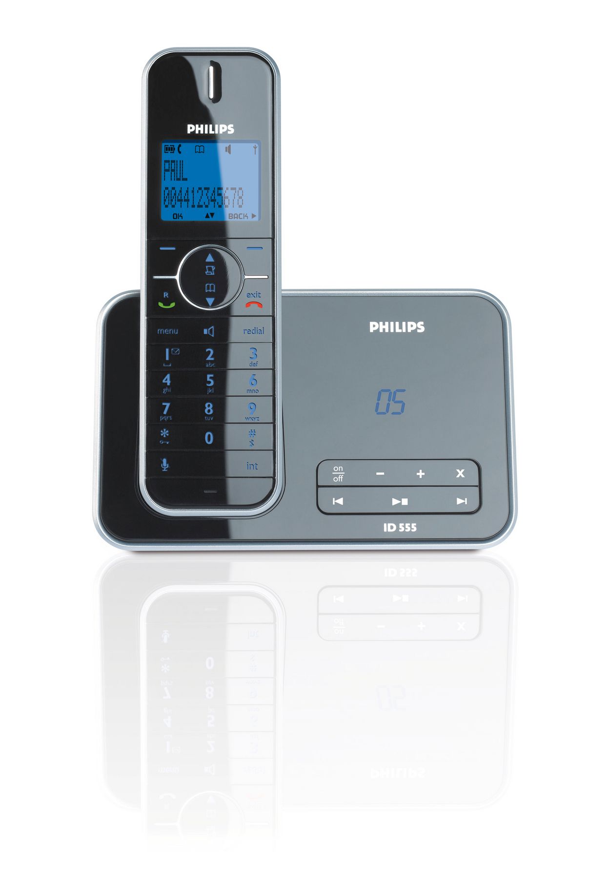Design collection Telefono cordless con segreteria ID5551B/23 | Philips