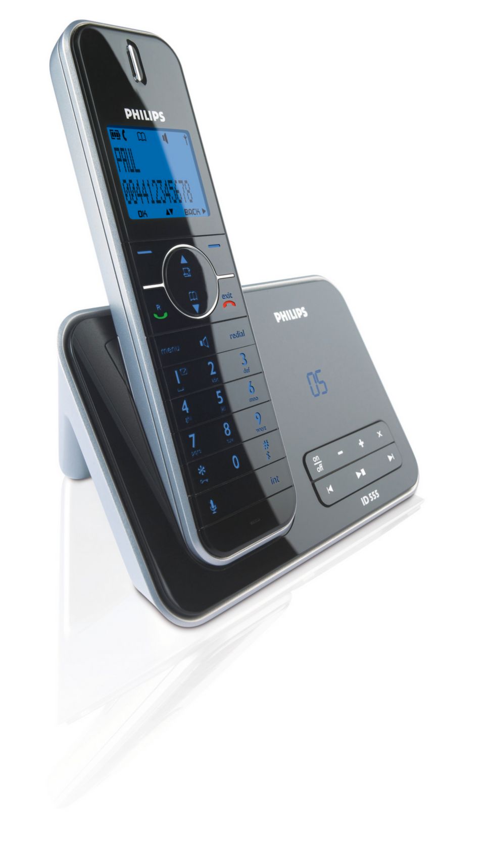 Design collection Téléphone fixe sans fil avec répondeur ID5551B/FR ...